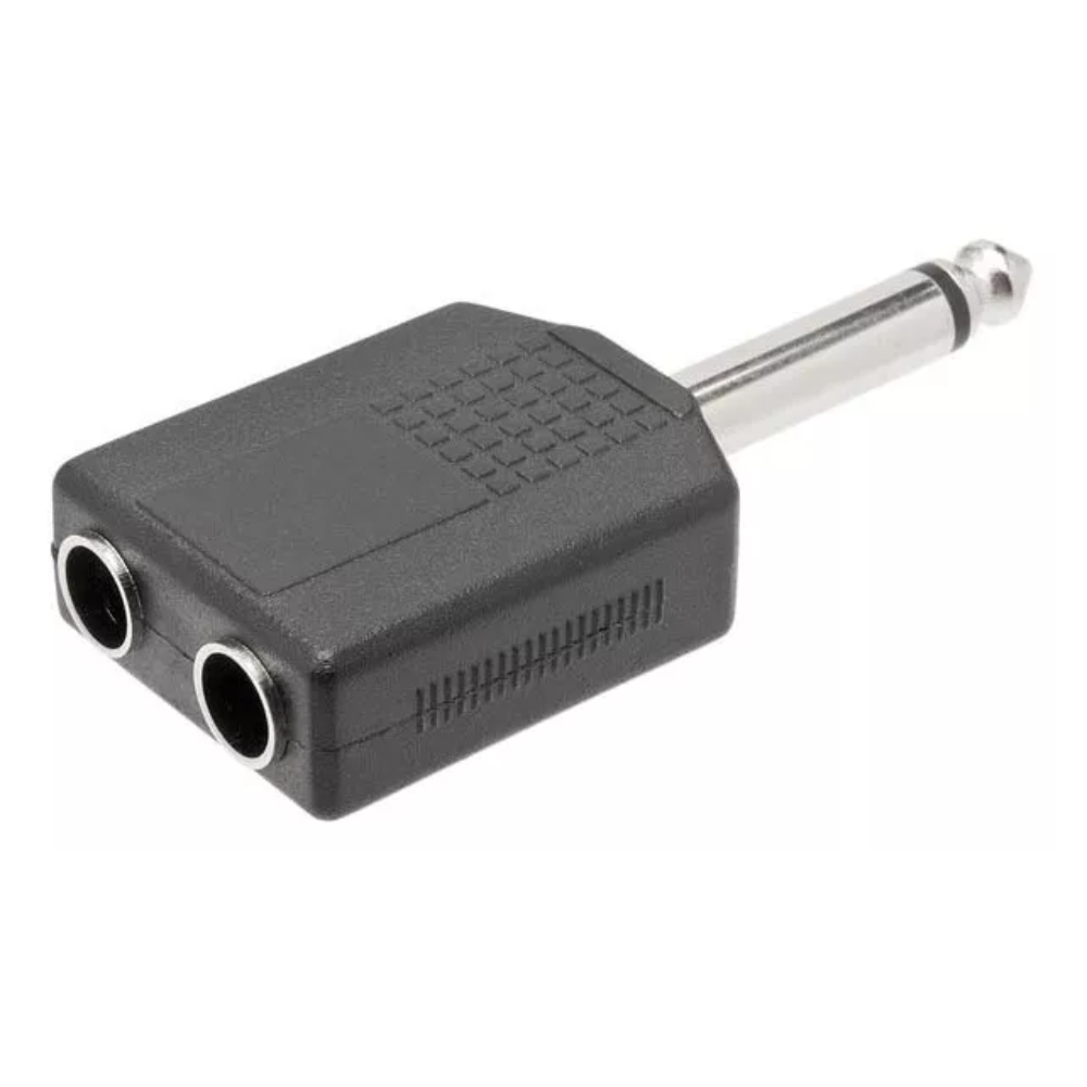 Plug Adaptador P10 Mono X 2 Jack P10 Mono Mxt